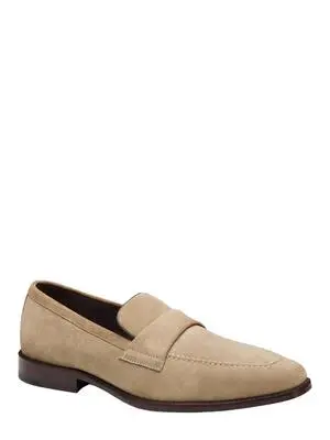 Johnston & Murphy Floyd Penny Loafer - Beige Suede