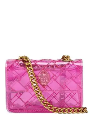 Kurt Geiger Micro Kensington Vinyl Crossbody Bag - Bright Pink