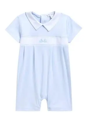 KISSY KISSY Bunny Pima Cotton Romper - Light Blue