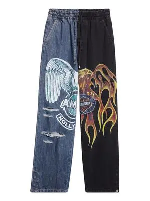 Amiri Spliced Baggy Jeans - Multi