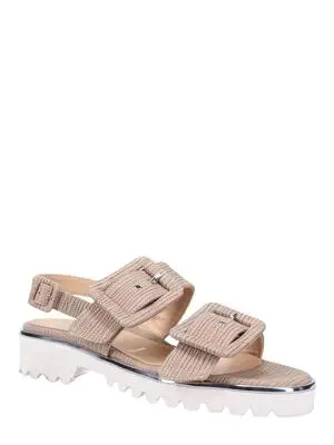 Ron White Callie Epi Slingback Platform Sandal - Porcini