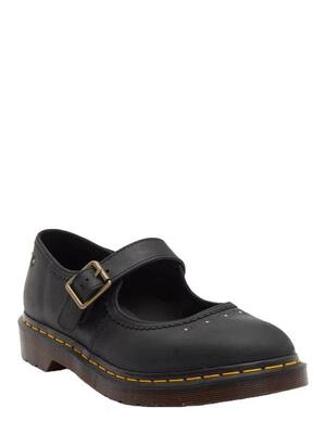 Dr. Martens Flower Mary Jane Flat - Black