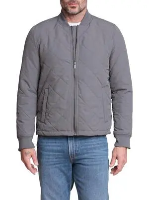 Bagatelle Quilted Bomber Jacket - Charcoal
