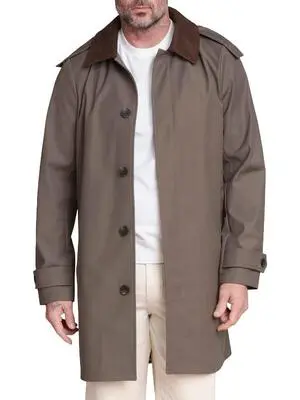 Bagatelle Combo Collar Mac Coat With Detachable Hood - Olive
