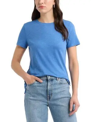 Caslon Cotton Blend Crewneck T-shirt - Blue Glory