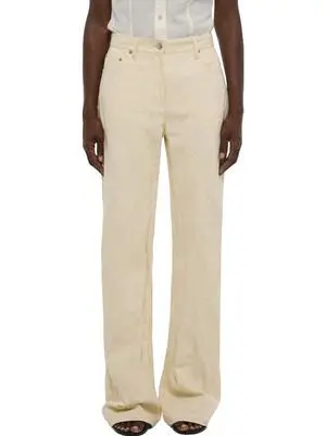 HELMUT LANG Metallic Crusable Bootcut Jeans