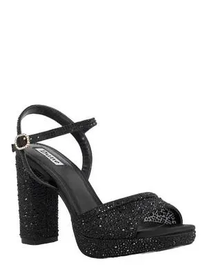 Dune London Ankle Strap Platform Sandal - Black