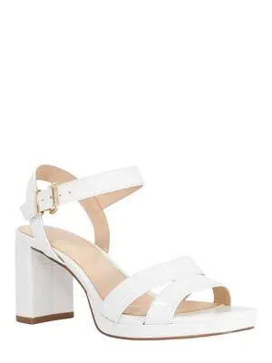 Dune London Ankle Strap Platform Sandals - White