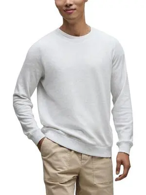 Barefoot Dreams Crewneck French Terry Sweatshirt - Heather White