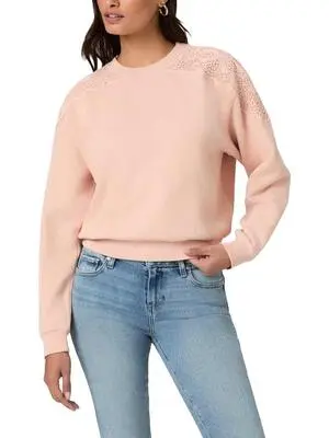 Paige Dagmar Embellished Sweatshirt - Light Pink