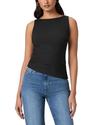 Paige Reggie Boat Neck Tank - Black