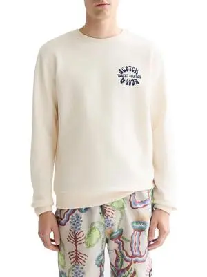 Scotch & Soda Regular Fit Graphic Sweatshirt - Eggnog