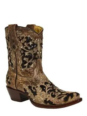 CORRAL Embellished Western Boots Brown