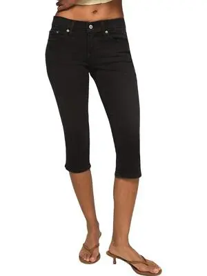 Lucky Brand Stretch Capri Jeans - Black Galaxy Wash