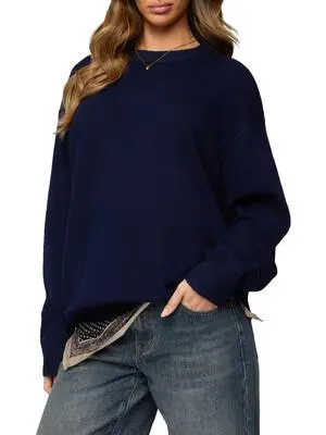 EDIKTED Ximenia Cutout Back Sweater - Navy