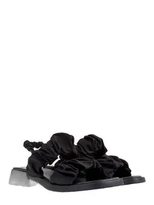 Camper Dana Ruched Slingback Sandal - Black