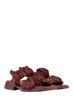 Camper Dana Ruched Slingback Sandal - Burgundy