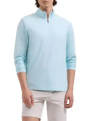 Bugatchi Mélange Quarter Zip Pullover - Aqua