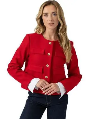 SAINT + SOFIA Colette Jacket - Red
