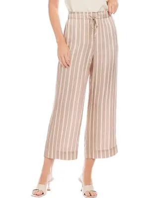 Fifteen Twenty Tasha Stripe Crop Drawstring Pants - Khaki