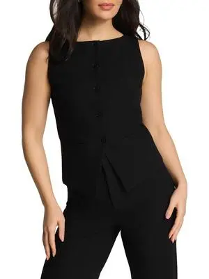 Spanx Button-up Vest - Classic Black