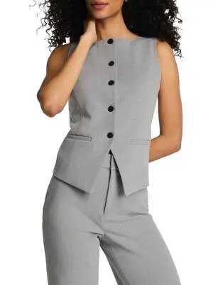 Spanx Button-up Vest - Heather Grey