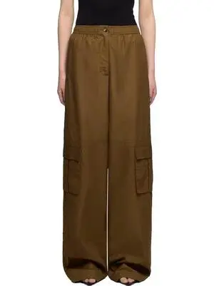 7 For All Mankind Cargo Wide-leg Pants - Popeline Toffee