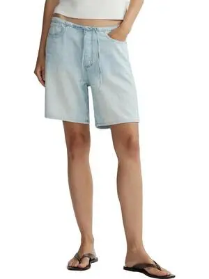 DL1961 Sienna Drawstring Denim Shorts - Poolside Aura