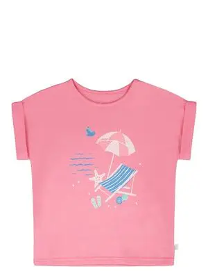 DEUX PAR DEUX Organic Cotton Jersey Short Sleeve T-shirt - Pink