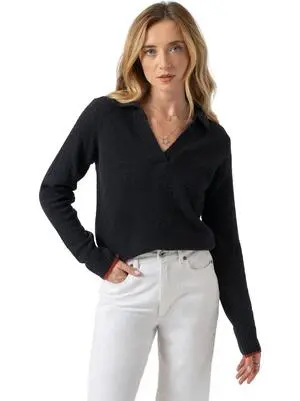 SAINT + SOFIA Delphi Polo Knit - Black
