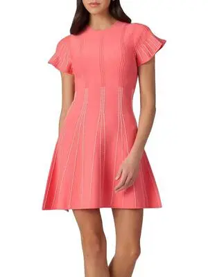Shoshanna Maddy Caju Knit Dress - Coral/blush