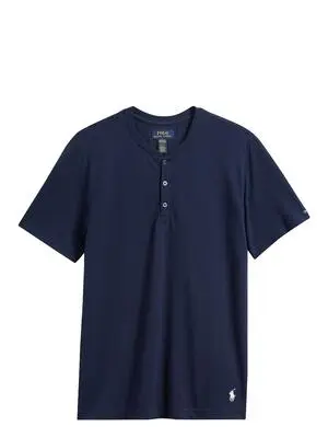 Polo Ralph Lauren Featherweight Short Sleeve Henley Pajama Top - Navy