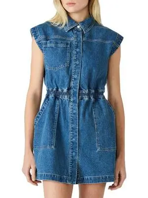 Steve Madden Robbie Denim Mini Dress - Aruba Blue