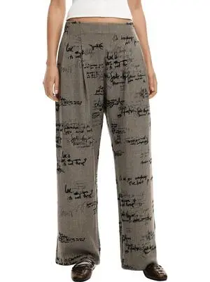 Desigual Check Print Pleated Front Trousers - Black Multi