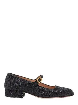Bally Ballyrina Glitter Block Heel Pumps - Black