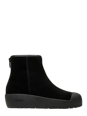 Bally Curling Bootie In Suede - Black