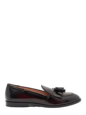 Bally Elite Loafer In Brushed Leather - Red
