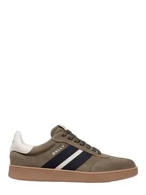 Bally Retro Crest Calf Suede Sneakers Green