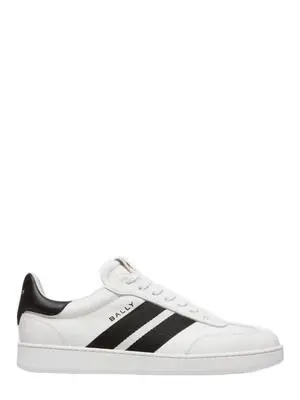 Bally Retro Crest Leather Sneakers - White/black