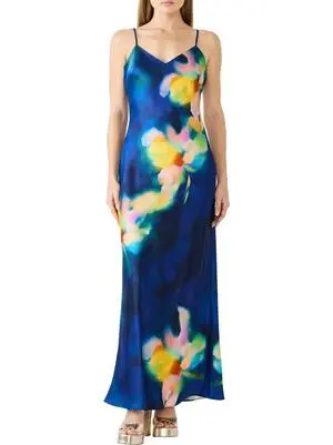 Steve Madden Atara Floral Print Maxi Dress - Rosewater