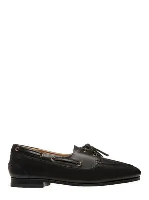 Bally Plume Buffalo Leather Moccasin - Black