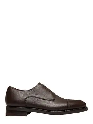 Bally Scribe Un Derby In Deer Leather - Ebano 21