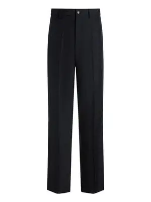 Bally Tailored Wool Blend Pants Blue