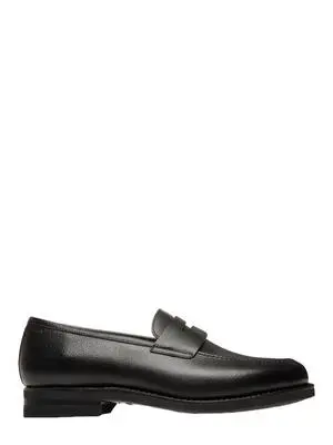 Bally Schoenen Embossed Leather Penny Loafer - Black