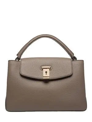 Bally Lock Me Small Top Handle Bag - Brown
