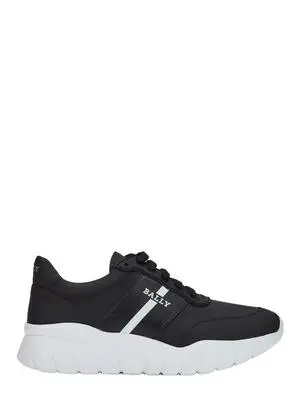 Bally Sneaker In Rubber-coated Leather - Black