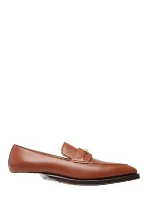 Bally Scribe Loafer In Grained Leather - Brown