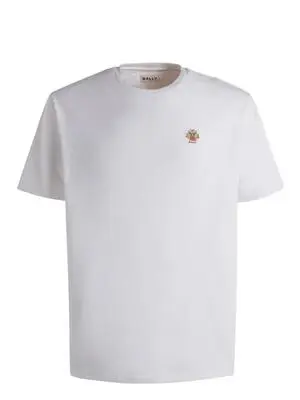 Bally T-shirt With A Crest Logo - White
