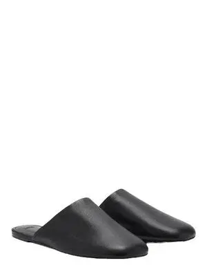 Mango Square Toe Mules - Black