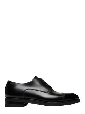 Bally Scribe Un Derby In Plain Calf Leather - Black
